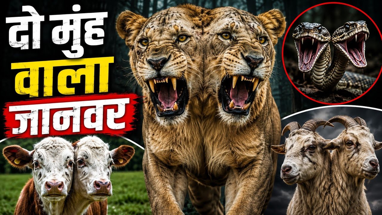 Strange Animals with Two Faces | Two Headed Animals | दो मुंह वाले ...