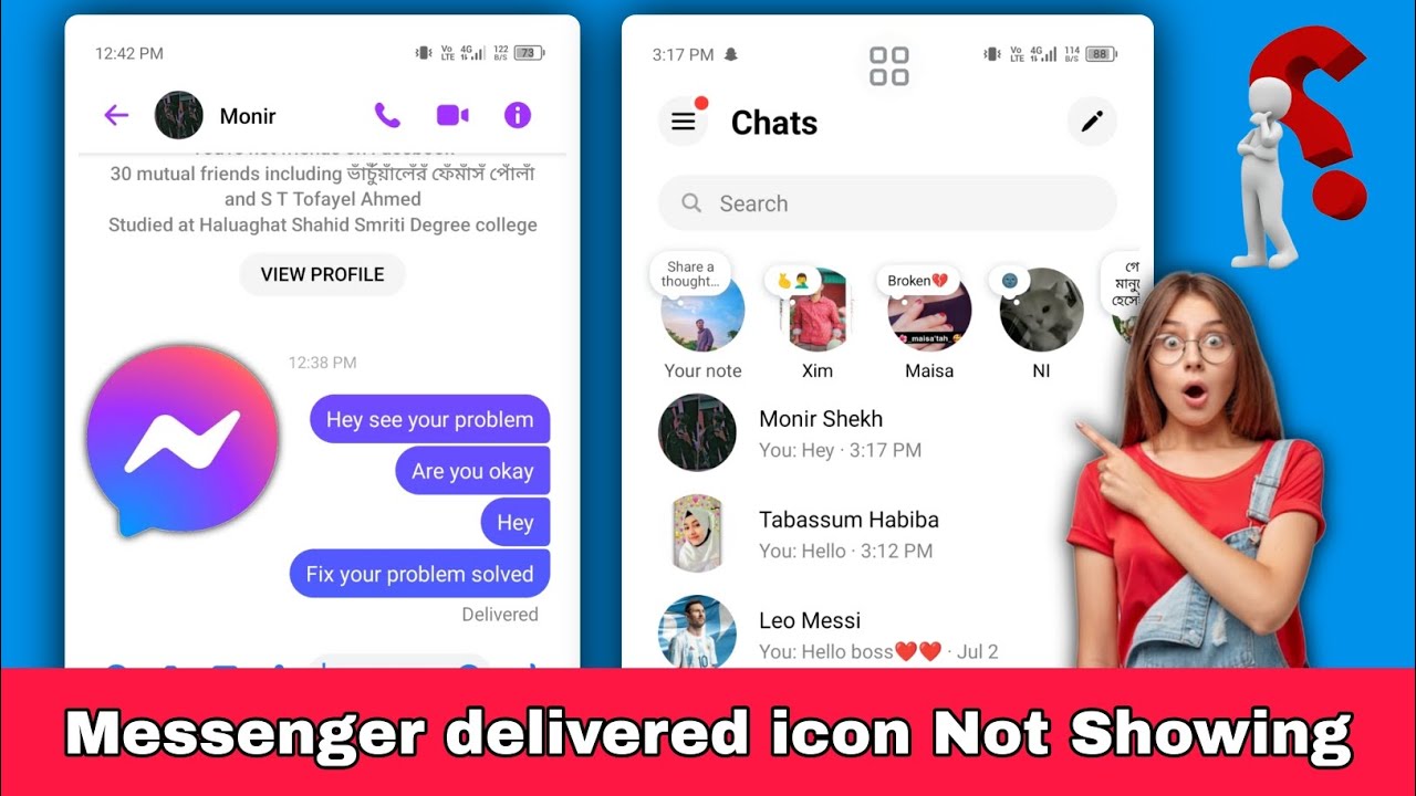 Messenger Delivered Icon Not Showing | Missing | Messenger Delivered ...