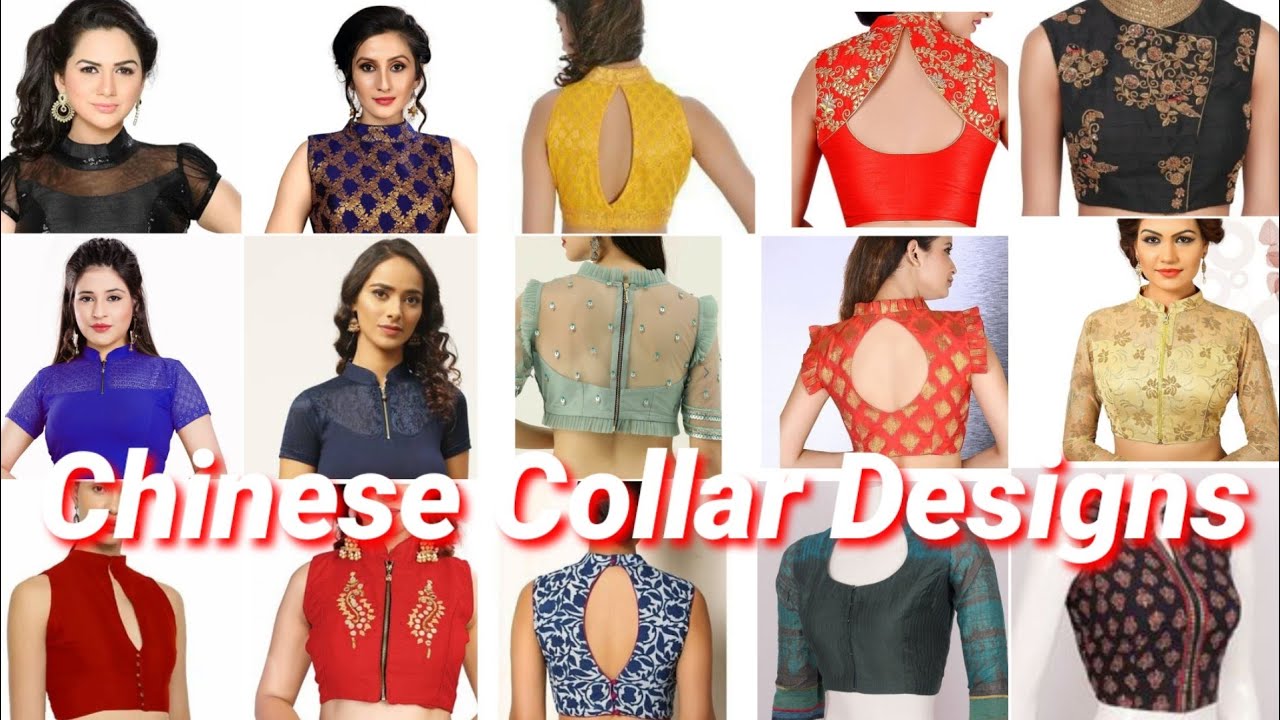 150+ Trending Chinese Collar Designs 🥳 | Blouse Ki Design | Blouse Back ...