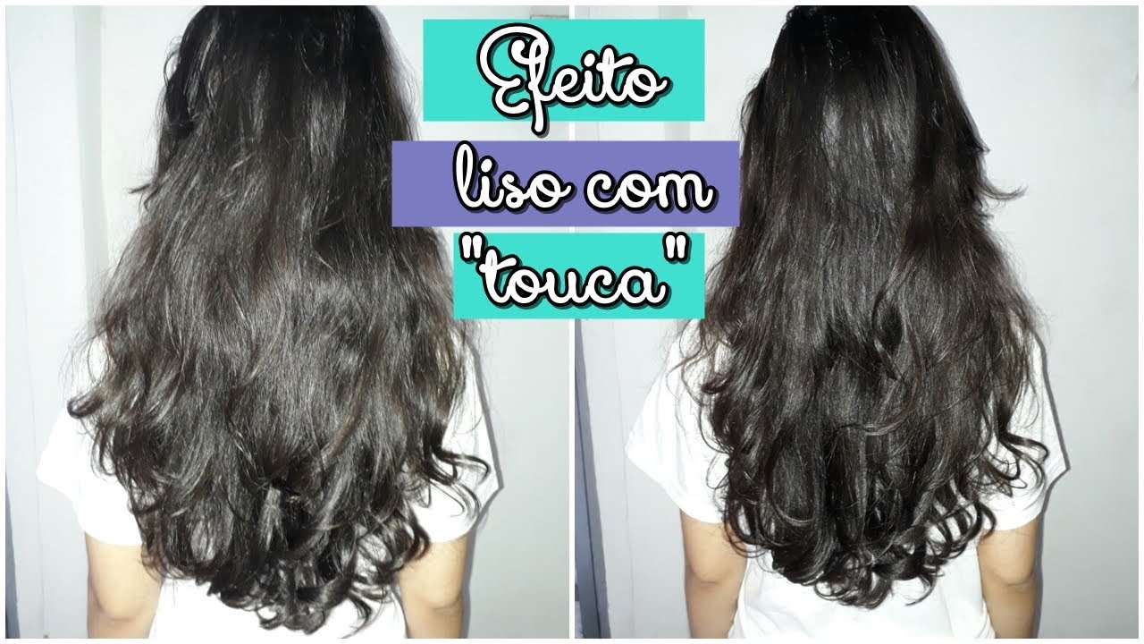 Como Dar Efeito "Liso" em Cabelo Ondulado sem Calor ♥ Natália Biazzi ...