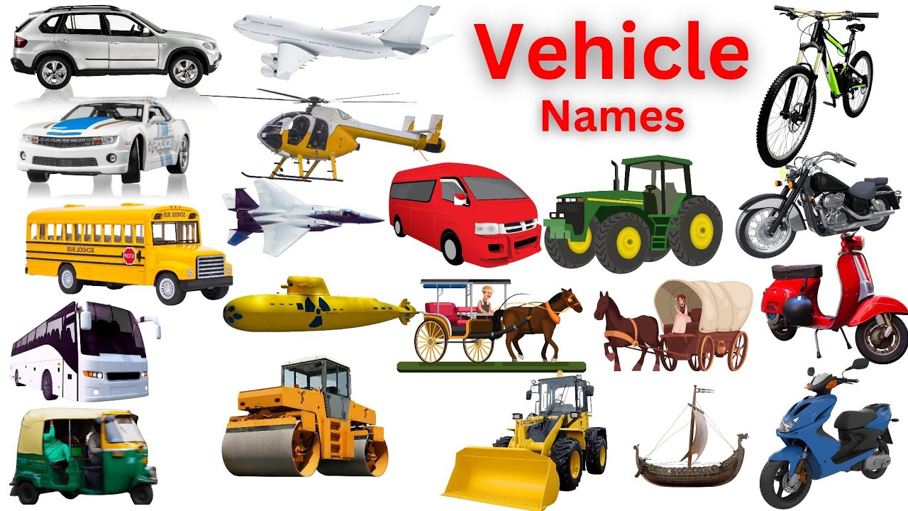 Vehicle Names | Types of Vehicles in English |Vehicles Vocabulary Words ...