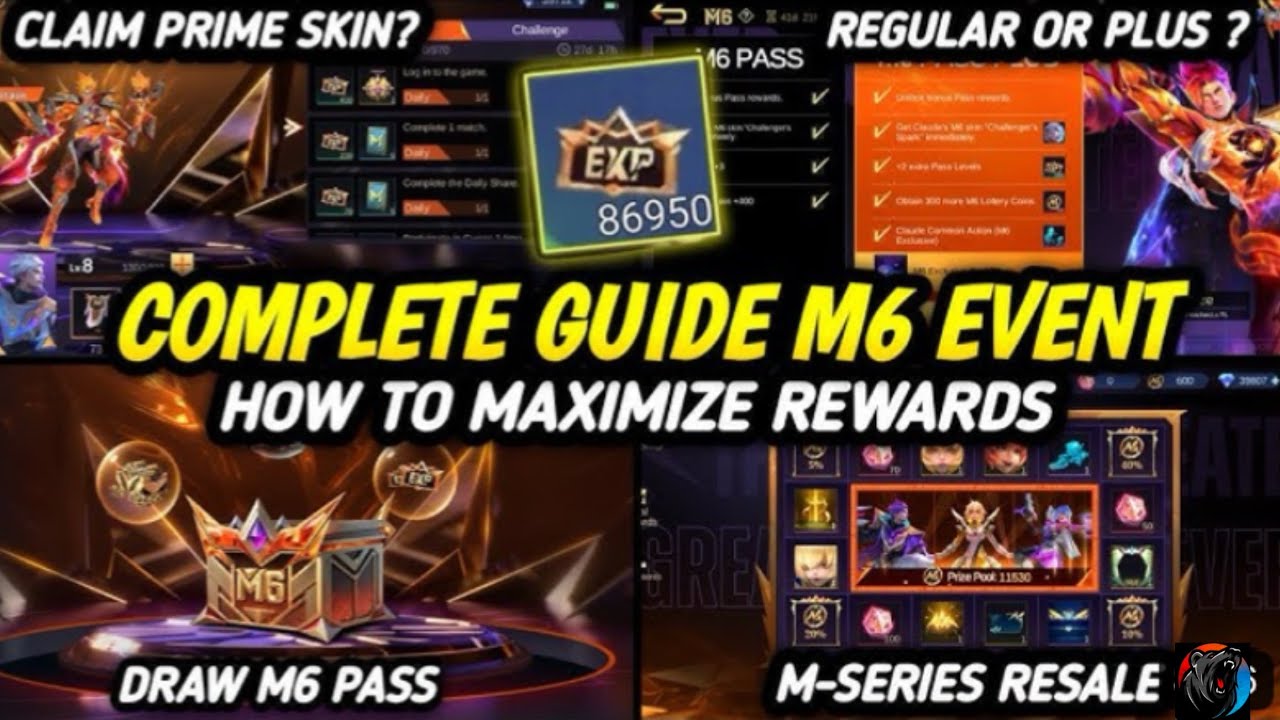 M6 PASS EVENT COMPLE GUIDE !! CLAIM MAX EXP, CLAUDE PRIME SKIN & ALL ...