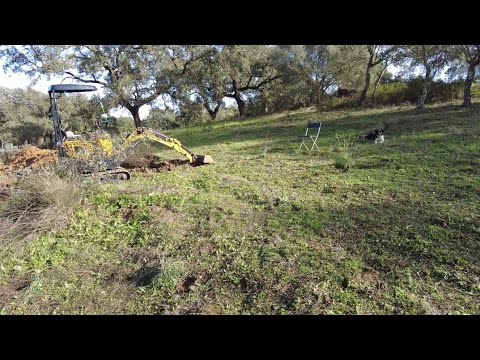 Pond site identification and keyway preparation. Then just start! - YouTube
