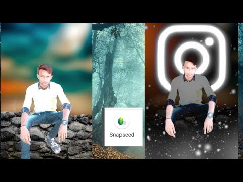 Snapseed se photo edit kayse karte hai . lnsta background ke sath new background A R photo editor