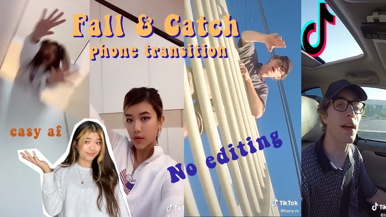 Fall & Catch phone drop transition Tiktok Tutorial | No editing | nicki ...