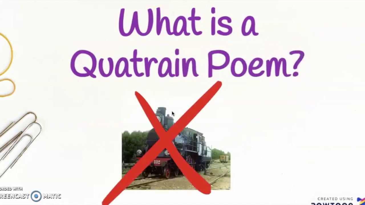Easy Quatrain Poems Examples