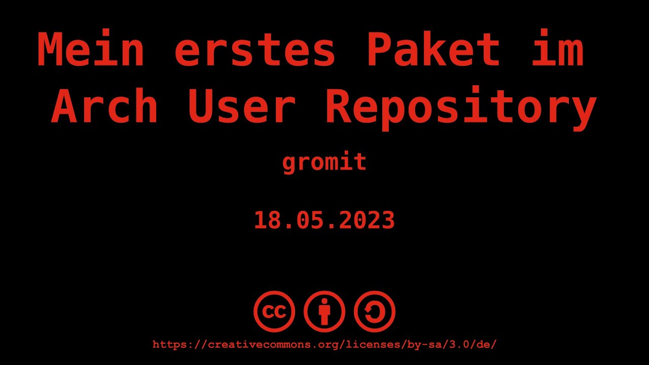 [c¼h] Mein erstes Paket im Arch User Repository - YouTube