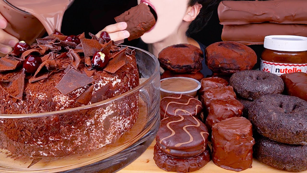 Asmr Chocolate Cake Marshmallow Magnum Ice Cream Maltesers Nutella