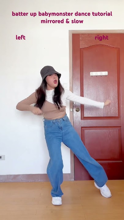EASY BABYMONSTER BATTER UP DANCE TUTORIAL MIRRORED AND SLOW #shorts #babymonster #batterup #kpop ...