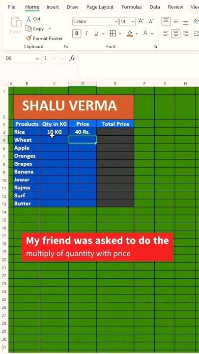 Master Multiplying Different Units in Excel! 📊 Excel Pro Tips #ExcelMagic #ShaluVermaClasses ...