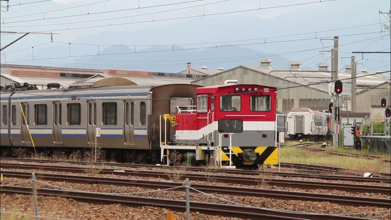 E217系クラY-6編成クハE217-6_サハE217-6_モハE217-6_モハE216-1006が解体線へ移動 長野総合車両センター - YouTube