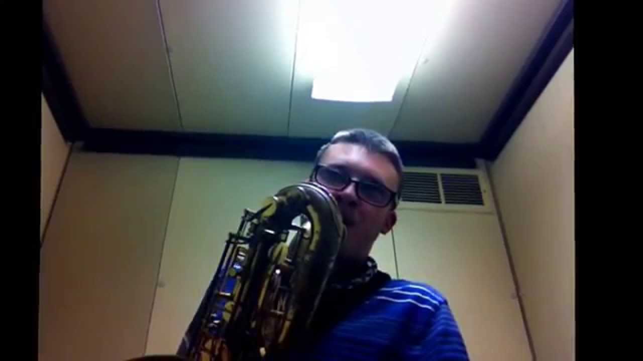 First time playing Bari sax - YouTube
