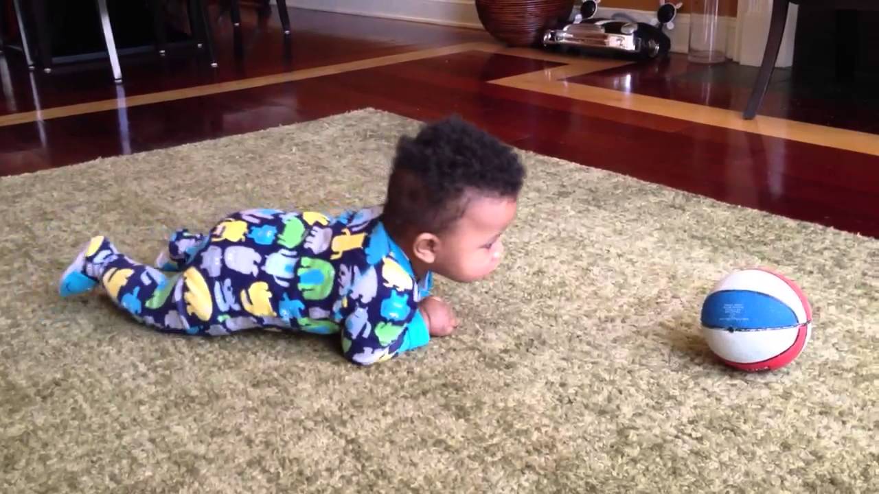 PJ learning to crawl - YouTube