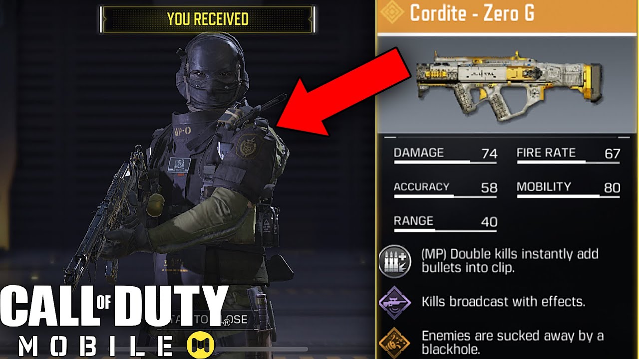 Call of Duty Mobile - UNLOCKING NEW LEGENDARY CORDITE ZERO G SKIN ...