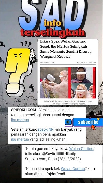 Ibu mertua selingkuh sama menantu sendiri, netizen: dikira spek Wulan Guritno #shorts #viral ...