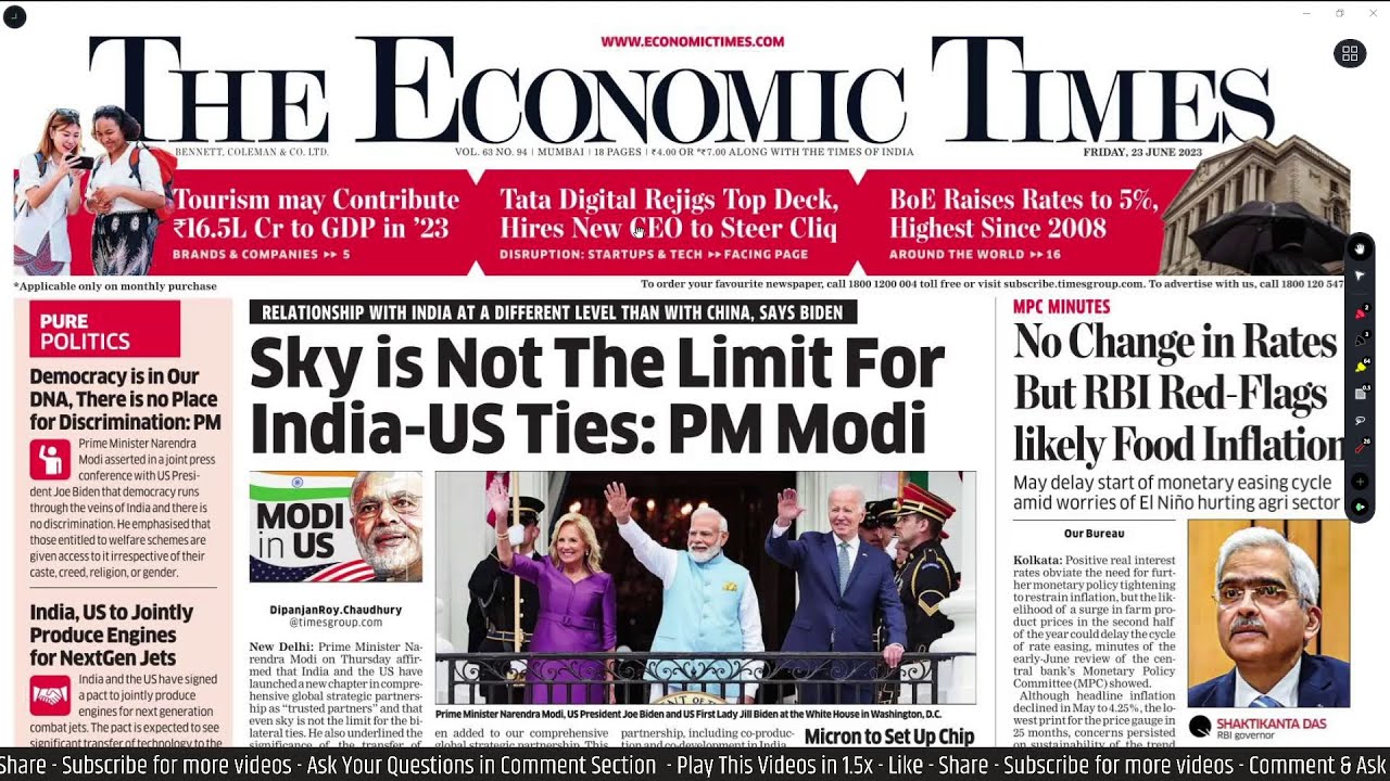 23 June 2023 - Economic Times Newspaper- Daily Business News Analysis ...