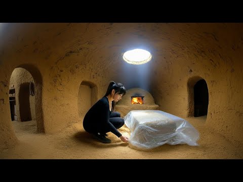 Build an underground shelter with a skylight and a smokeless fireplace ...