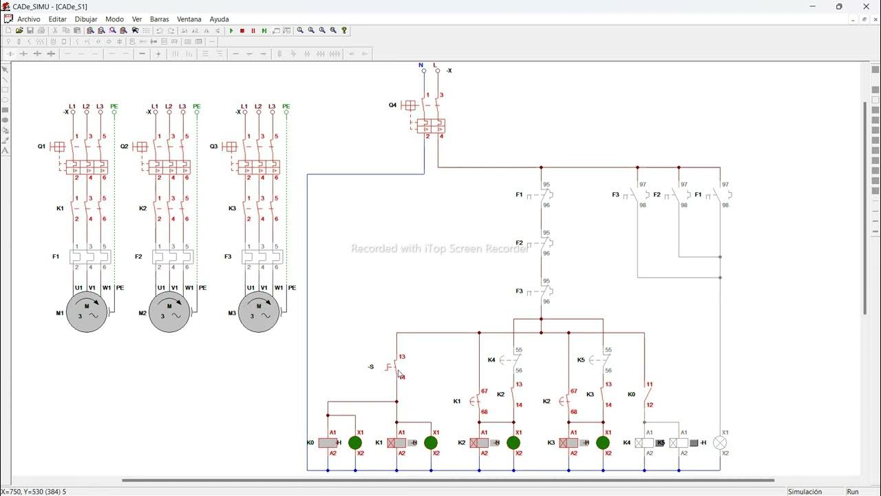 Arranque Secuencial con Paro Secuencial de Tres Motores Trifásicos FIFO - CADe_SIMU - YouTube