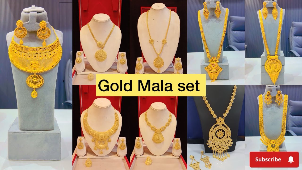 🥰 Gold mala set new design 2024 normal wait dream 1M view | afzaal ...