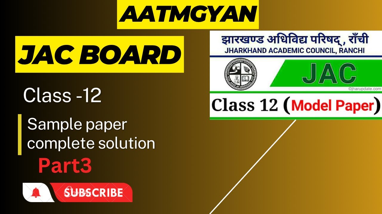 Jac board model sample paper part3#jacboard #samplepaper #chem # ...