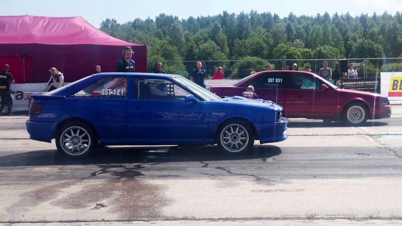Audi S4 Quattro 2.2t 20v vs Audi Coupe 2.2t 20v AAN 1/4 mile drag race ...