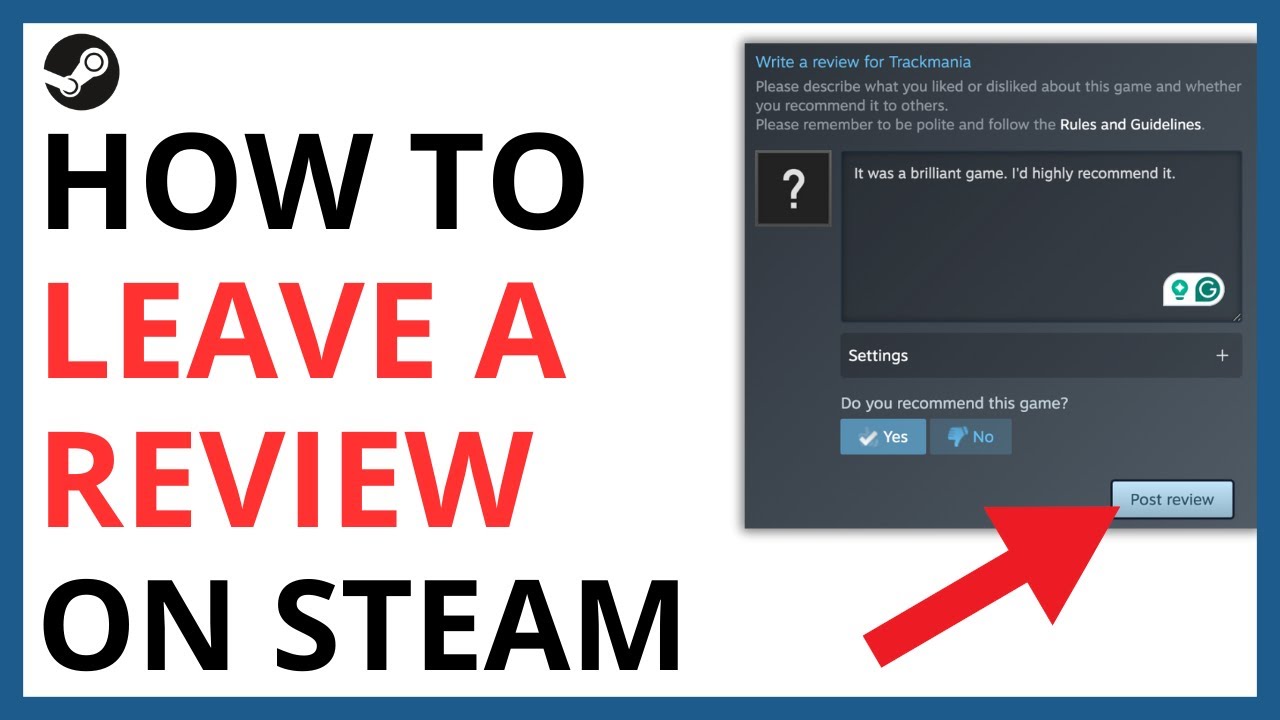 How to Leave a Review on Steam [QUICK GUIDE] - YouTube