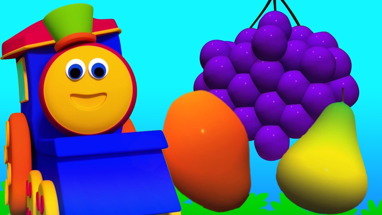 Bob Buah Kereta Api | Buah lagu untuk kanak-kanak | Learn Fruits | Kids ...