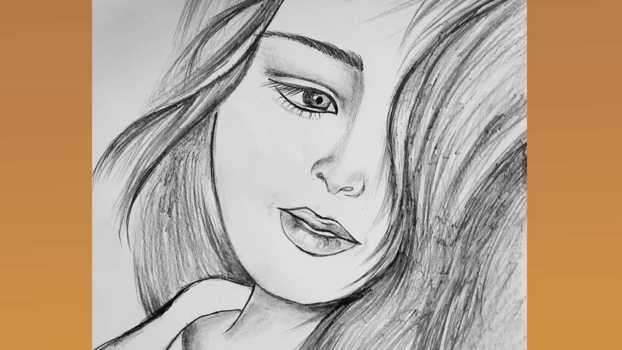Pencil Sketching Girl - Pencil Art Design - Step by Step Pencil Drawing ...