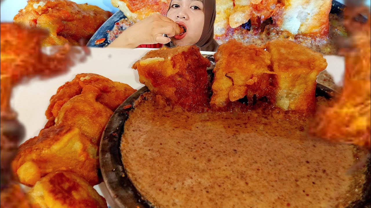 MUKBANG TAHU BUNTING SAMBAL NYA SAMBAL KACANG |ASMR MUKBANG - YouTube