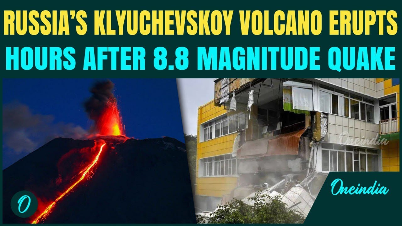 BREAKING: Russia’s Klyuchevskoy Volcano Erupts After 8.8 Magnitude ...