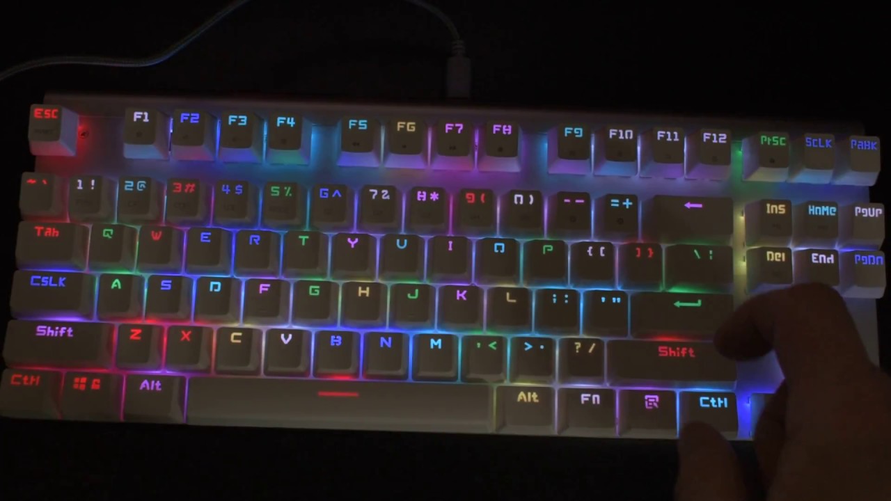 Motospeed CK101 RGB keyboard unboxing and full demonstration - a ...