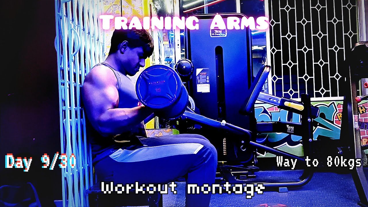 Training Arms | Day 9/30 Way to 80kgs | Shoorveer × Arms Workout ...