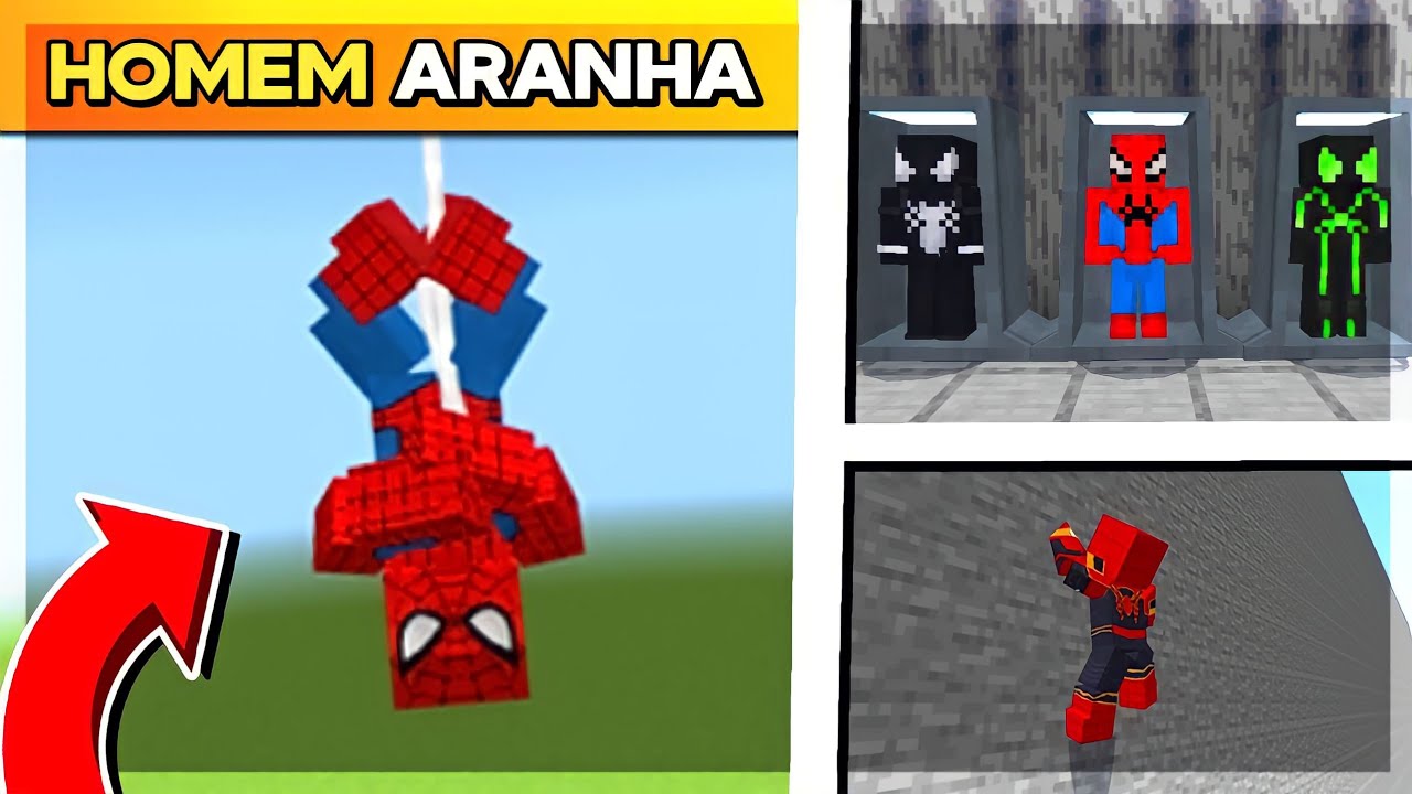 🦊INCRÍVEL MOD DO HOMEM ARANHA PARA MINECRAFT PE! - YouTube