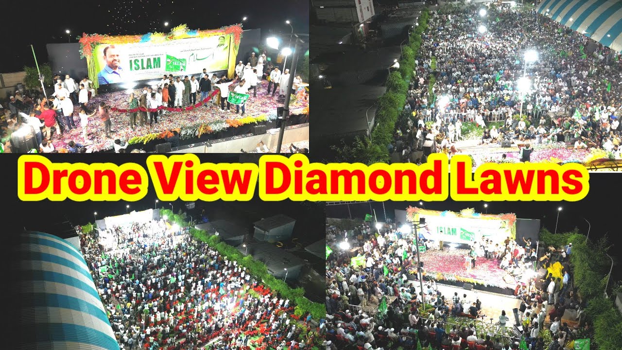 Drone View Diamond Lawns || New Party Par Media Ke Sawal Aur Asif ...