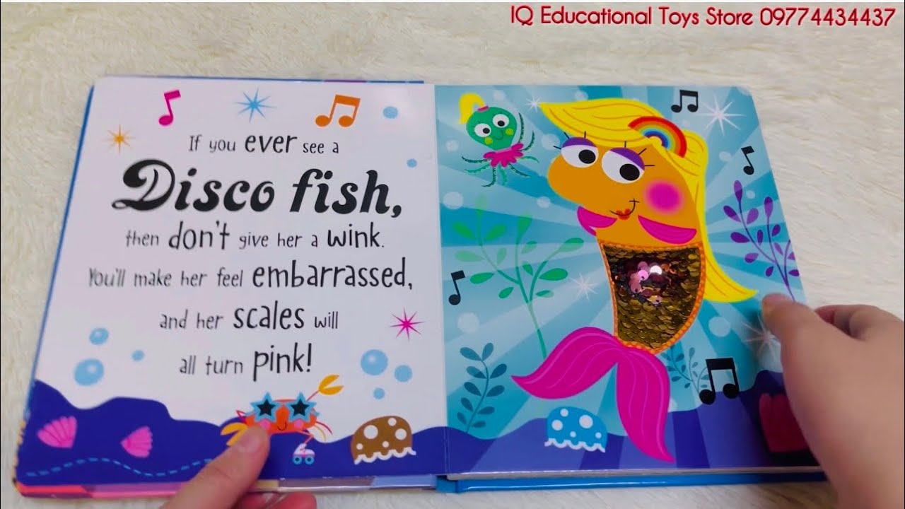 IQ ets If You Ever See a Disco Fish sequin board book - YouTube