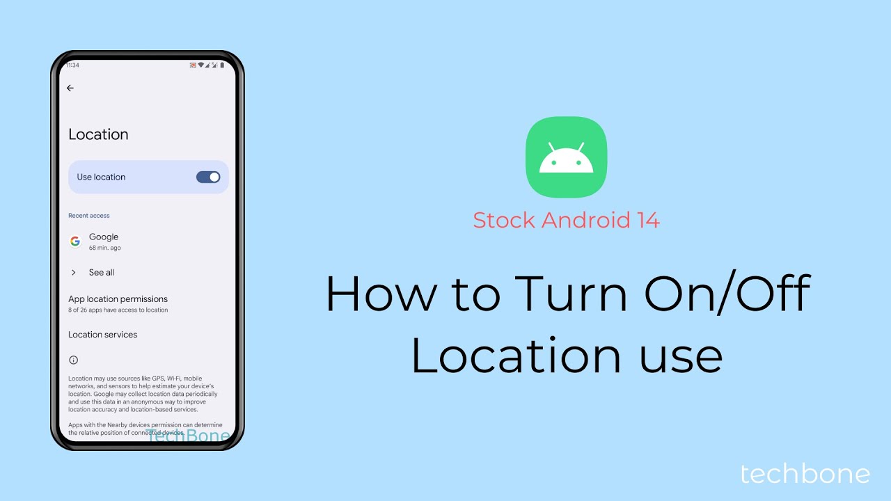 How to Turn On/Off Location use [Android 14] - YouTube