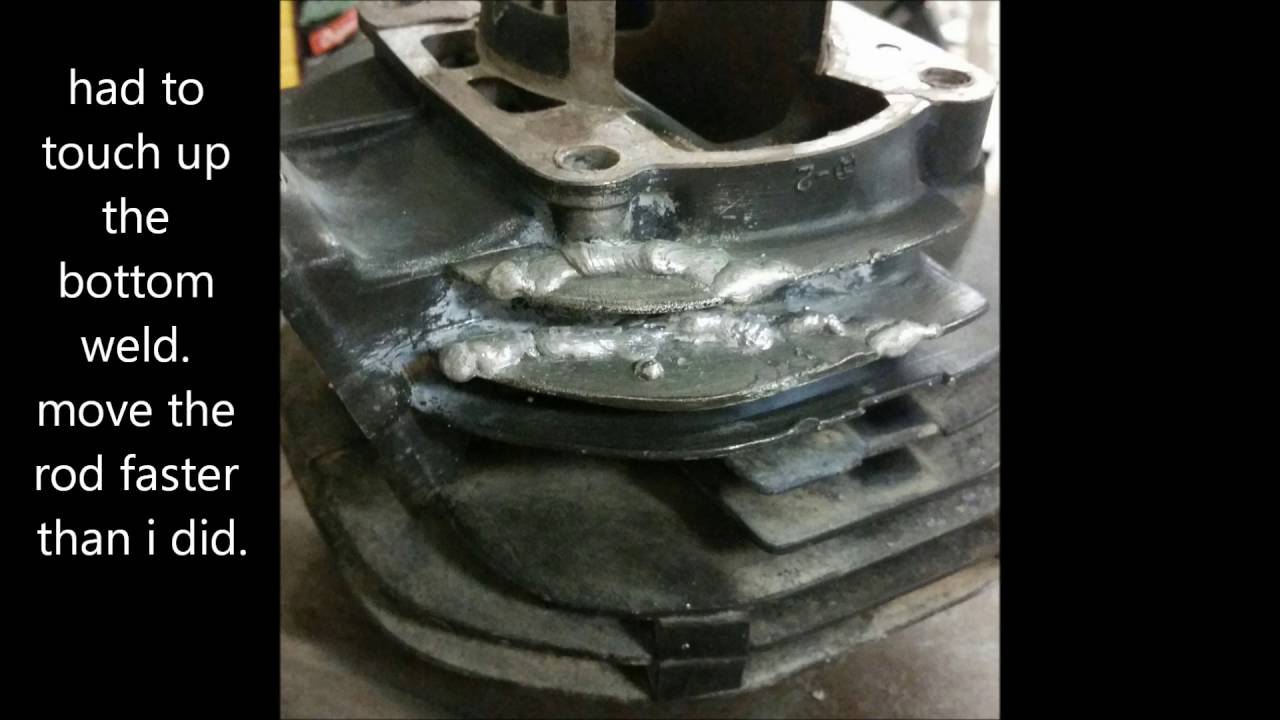 fix cooling fin, arc welding, air cooled, aluminum - YouTube