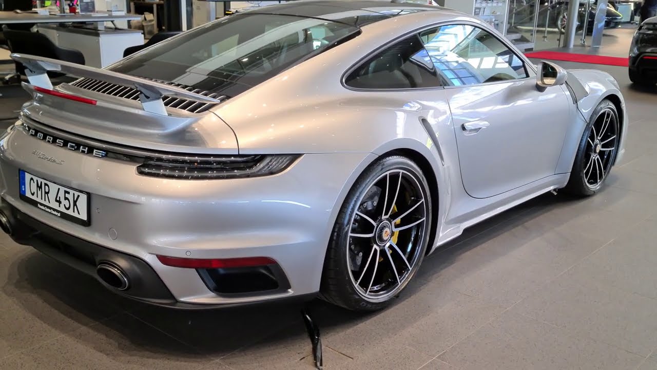 [8k] MORE GT Silver Porsche 992 Turbo S at Porsche Center Danderyd in ...