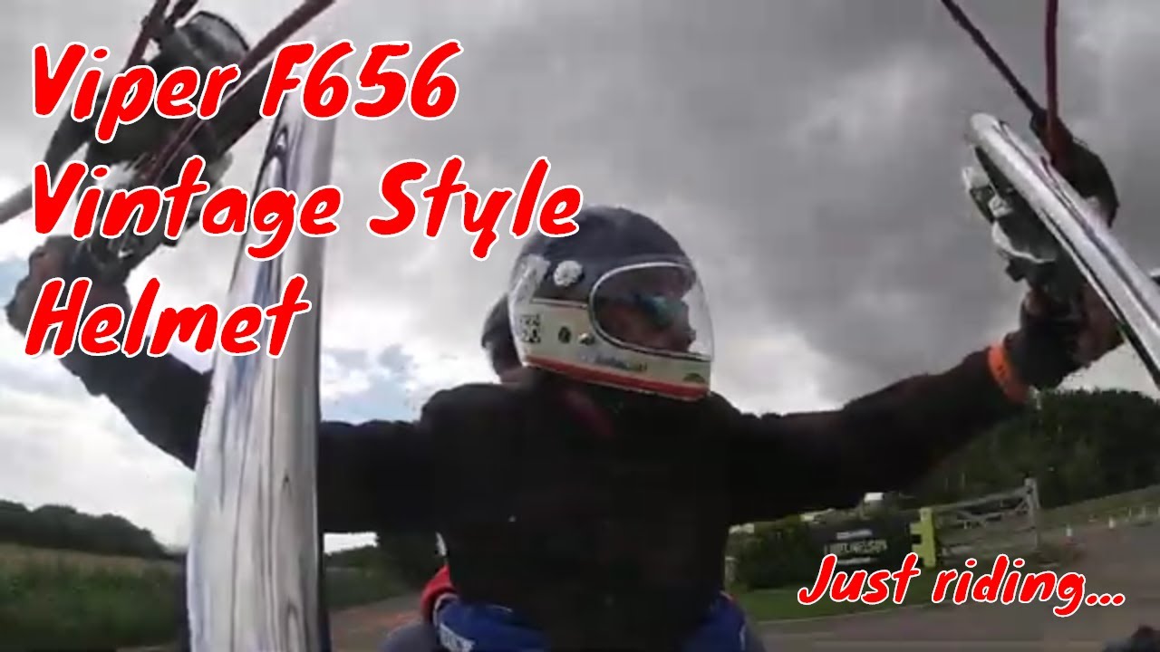 My son and I (and my new Viper F656 vintage style helmet) - YouTube