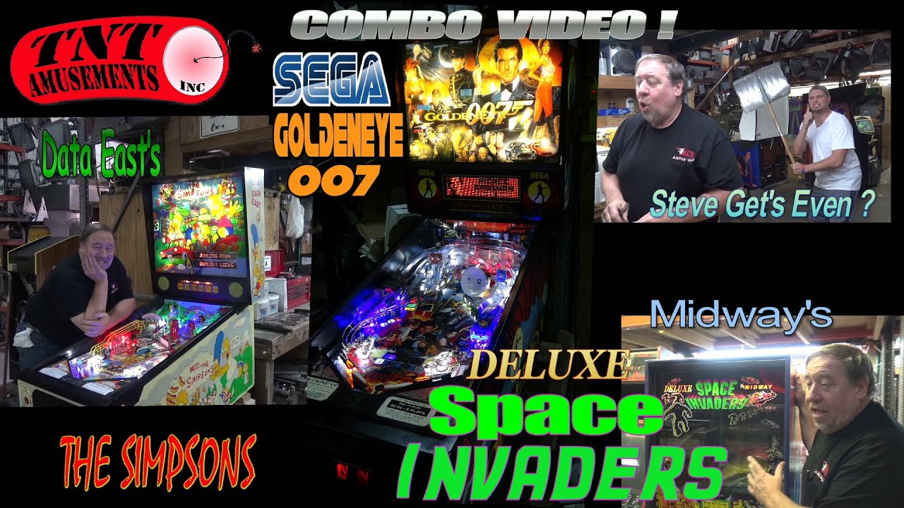 #1022 Data East SIMPSONS & Sega GOLDENEYE 007 Pinball-DELUXE SPACE ...