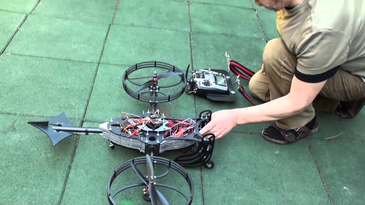 quadroTWINcopter test 3 - YouTube