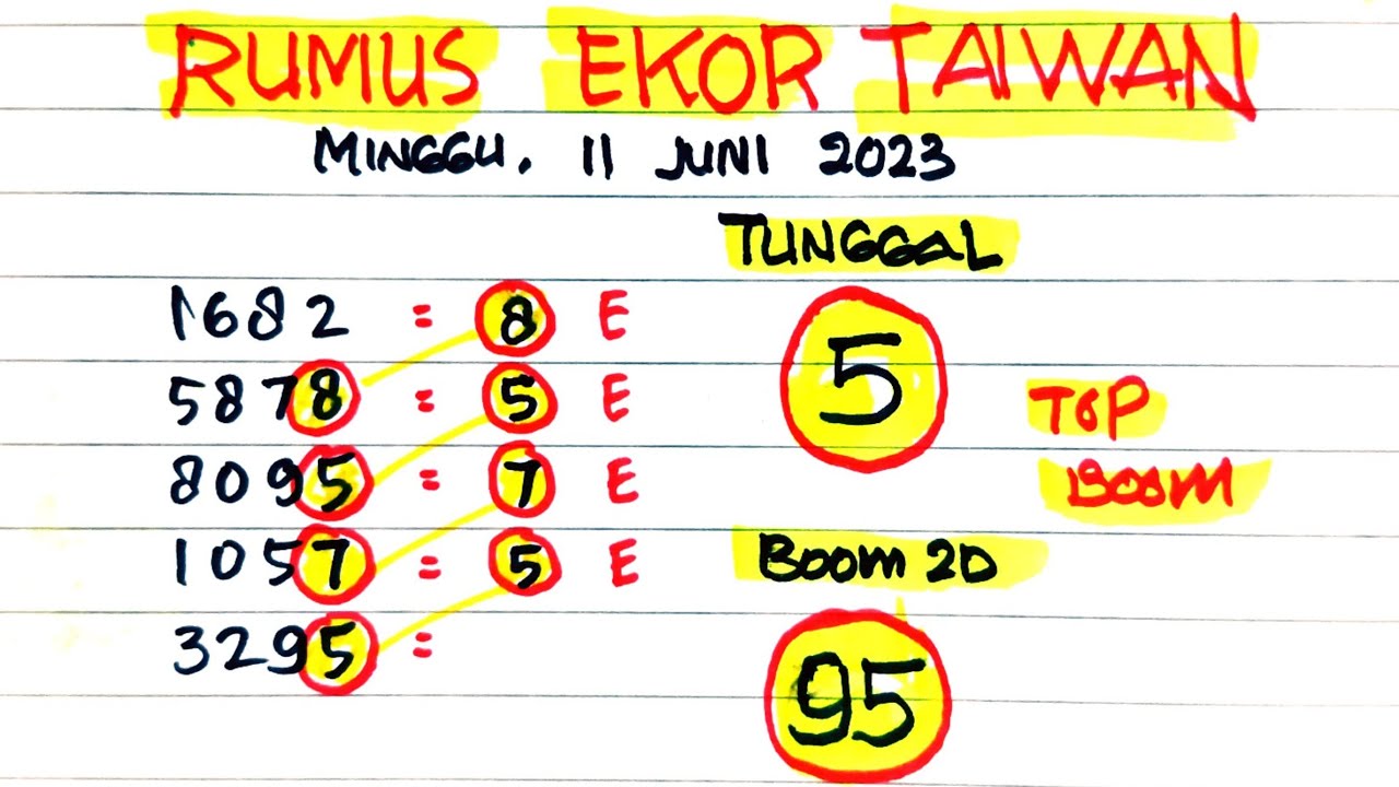 RUMUS KEPALA EKOR TAIWAN HARI INI | Prediksi Taiwan 11 Juni 2023 ...
