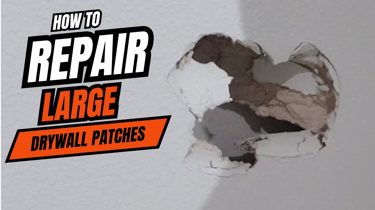 How to repair large drywall holes - YouTube