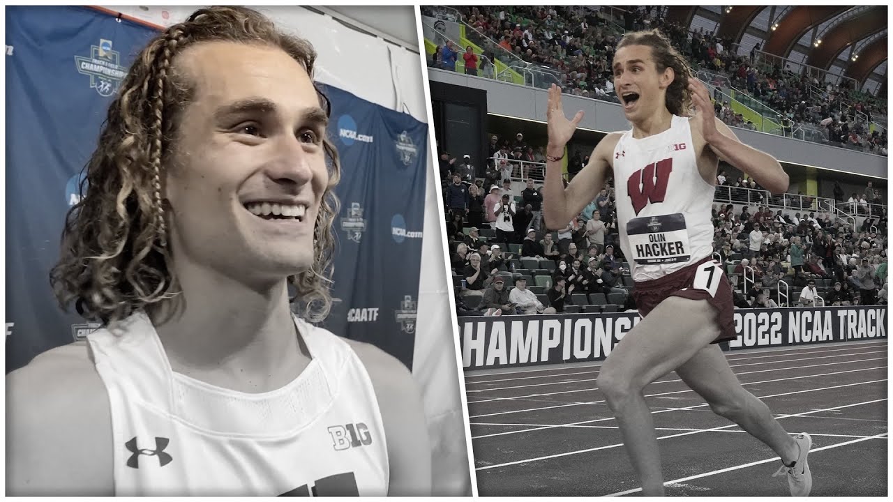 '7th Year' Senior, Olin Hacker Stunned to Win NCAA Title - YouTube