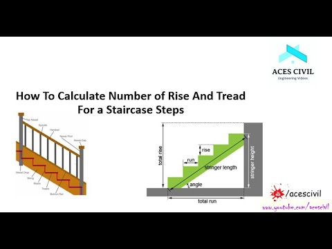 How To Calculate Number of Rise And Tread For a Staircase Steps - YouTube
