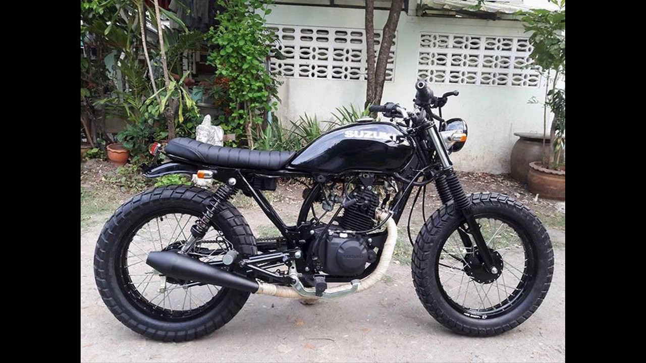 suzuki gd 110 giá rẻ tại việt nam- cafe racer & tracker( yêu 5) - YouTube