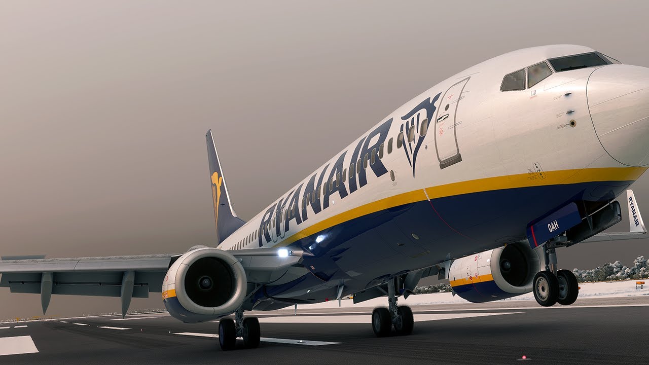 MSFS 2020 I RYANAIR B737 SNOW LANDING - YouTube