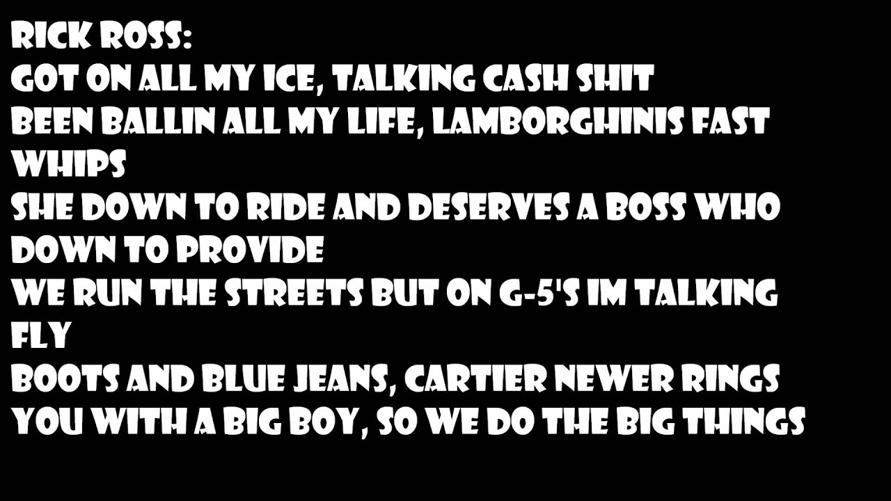 Usher Lemme See FT. Rick Ross (Lyrics Video) - YouTube