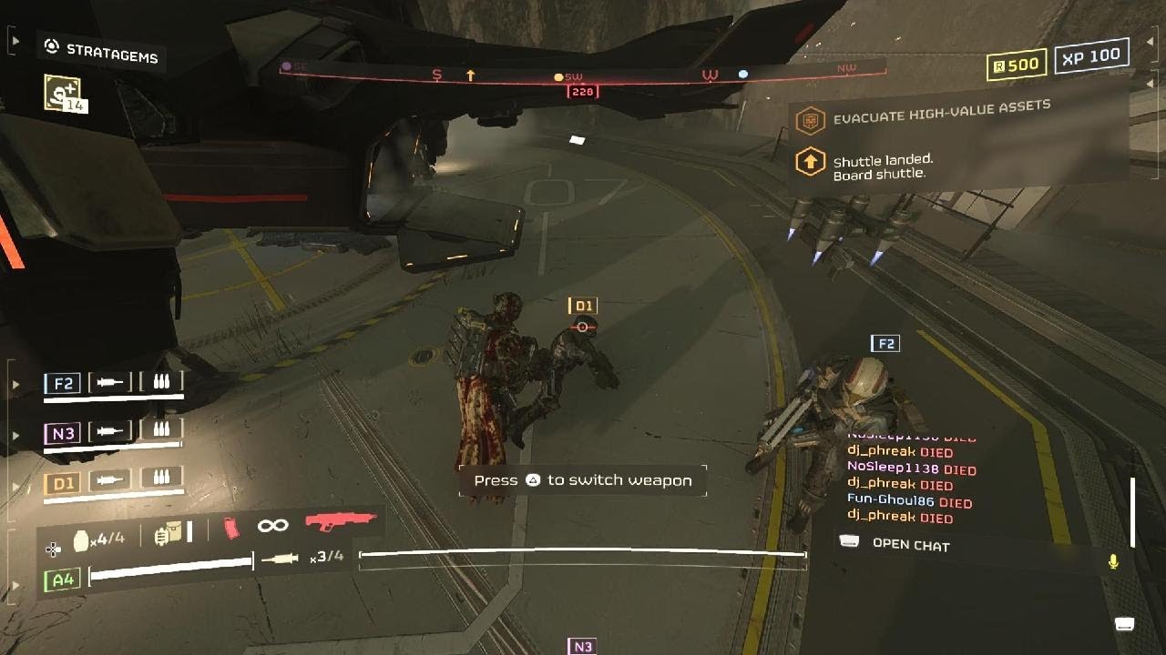 HELLDIVERS 2, Kick to extract while afk - YouTube