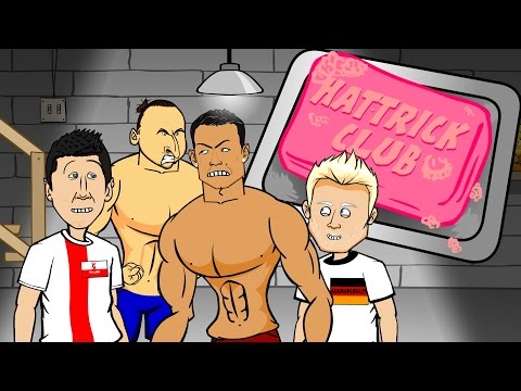 🎬HAT-TRICK CLUB 1🎬 Ronaldo, Lewandowski, Schurrle hat-trick (Euro 2016 Qualifiers PARODY cartoon)